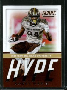 2017 score hype #6 corey davis western michigan broncos football nm-mt