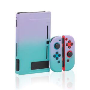 heatfun dockable case for nintendo switch, hard case for nintendo switch - purple green