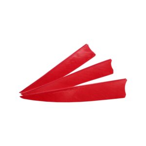 m.sjumpper archery arrows 3 inch real feathers fletching with shield cut for diy hunting shooting shafts (36 pack) (red)