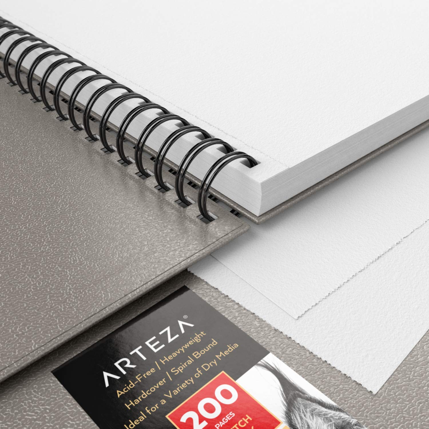 ARTEZA Spiral Sketch Book 9x12 Drawing Pad 100 Sheets Sketch Pads for Drawing for Adults & Teens