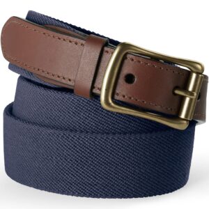 lands' end mens elastic surcingle belt radiant navy