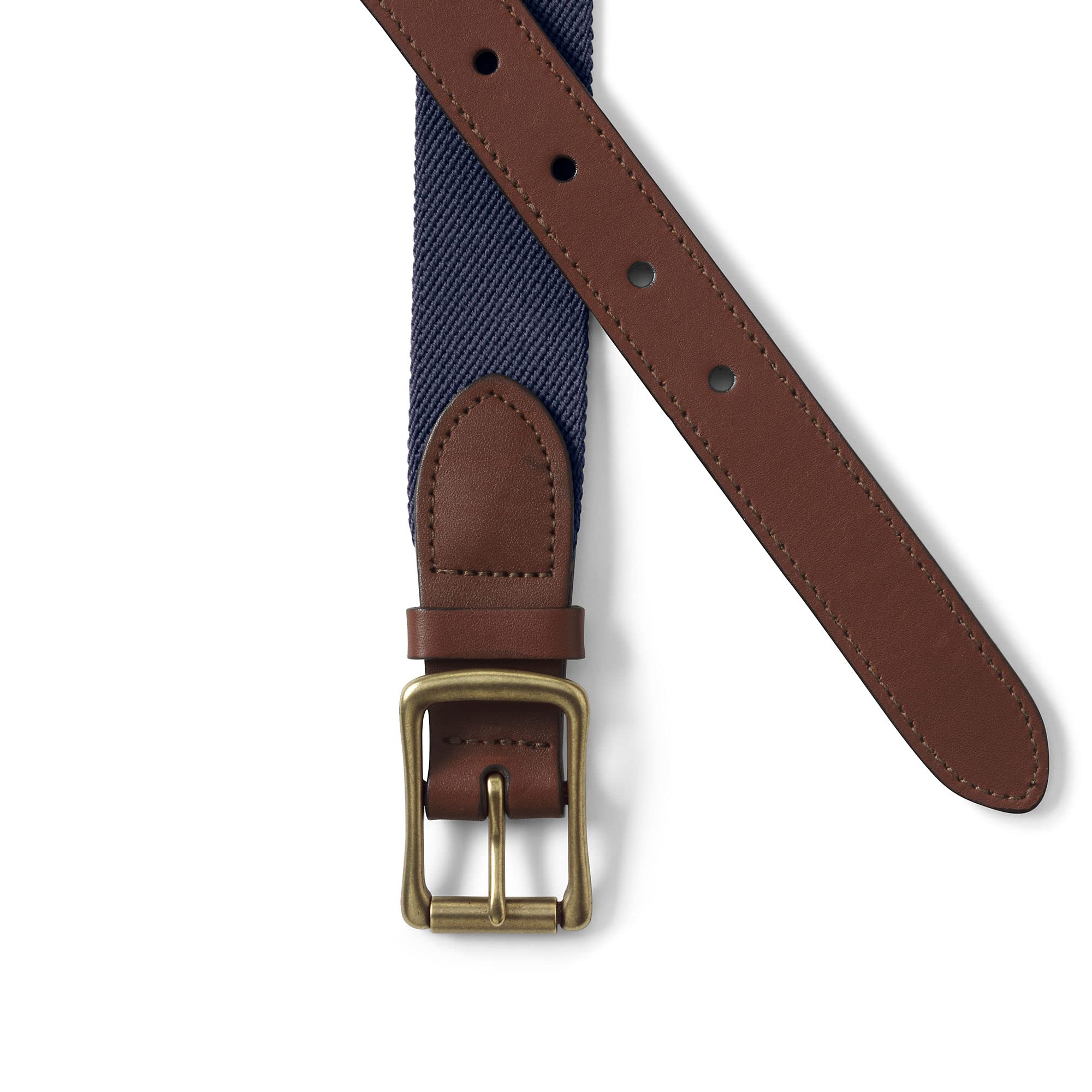 Lands' End Mens Elastic Surcingle Belt Radiant Navy