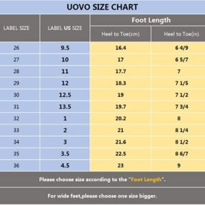 UOVO Boys Shoes Water Resistant Hiking Boots Kids Outdoor Walking Shoes Non Slip Ankle Athletic Sneaker Anti Collision Size 10 Little Kids Dark Grey