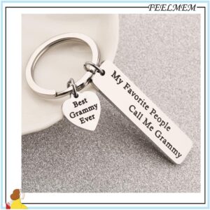 FEELMEM Nanny Gift My Favorite People Call Me Nanny Keychain Best Nanny Ever Jewelry Babysitter Gift Grandma Gift