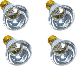 upgraded light bulbs for lava lamps 25w 4 pack used in light bulb bedroom and office, 120v 25watt r12 r39 e17 reflector bulbs