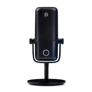 elgato wave:1 - premium cardioid usb condenser microphone for streaming, gaming, home office, free mixer software, sound effect plugins, anti-distortion, plug & play, mac/pc, stream deck compatible