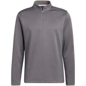 adidas Golf Men's Club Recycled Polyester Quarter Zip Pullover, Gray, Extra Large