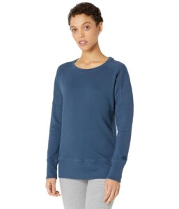 adidas golf women's go-to primegreen crew sweatshirt, navy, medium