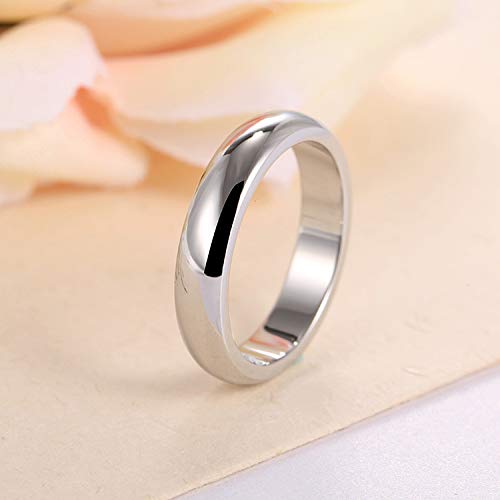 LONAGO Personalized Name Band Ring Engraved Name Ring Band Gift for Women Mem