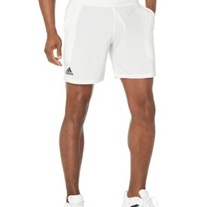 adidas Men's Club Stretch-Woven Tennis Shorts, White/Black, Small