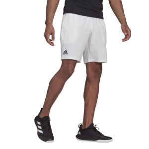 adidas Men's Club Stretch-Woven Tennis Shorts, White/Black, Small