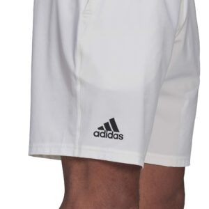 adidas Men's Club Stretch-Woven Tennis Shorts, White/Black, Small