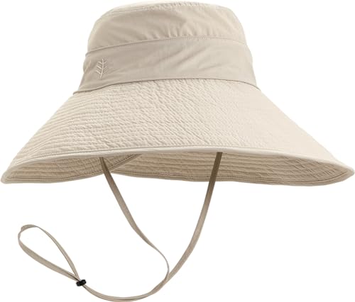 Coolibar UPF 50+ Women's Cyd Travel Beach Hat - Sun Protective (One Size- Sand)