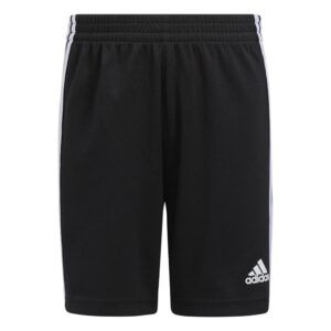 adidas boys adi classic 3-stripe shorts, black, 5 us