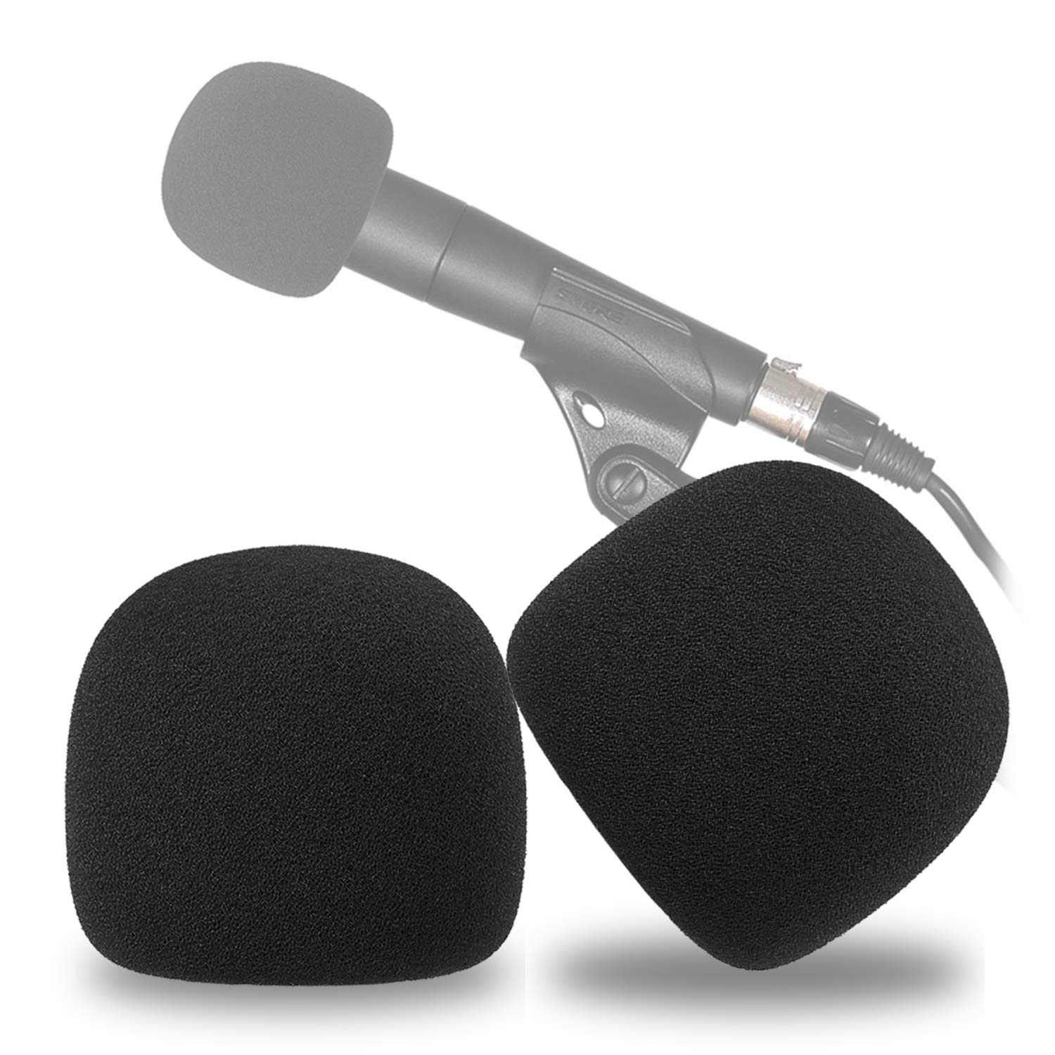 SUNMON SM57 Windscreen Cover - Perfect SM57-LC Mic Pop Filter Foam Cover Compatible with Shure SM-57 Cardioid Dynamic Instrument Microphone (2 PCS)