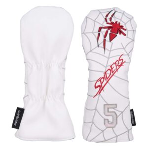 3pcs/Set Spider Embroidery White Golf Club Driver Fairway Wood Head Covers 1 3 5 Wood Covers