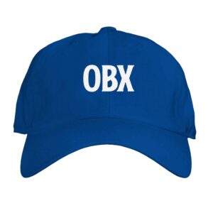 function - outer banks show obx bold text pogue life ocean tourist dad hat unisex mens womens kooks murder mystery teen binge carolina john b obx nc travel souvenir one size adjustable royal blue