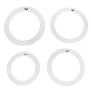 4 Pack Drum Muffler Dampening Rings Tone Control 10'' 12'' 14'' 16'' for Drum Set Accessories