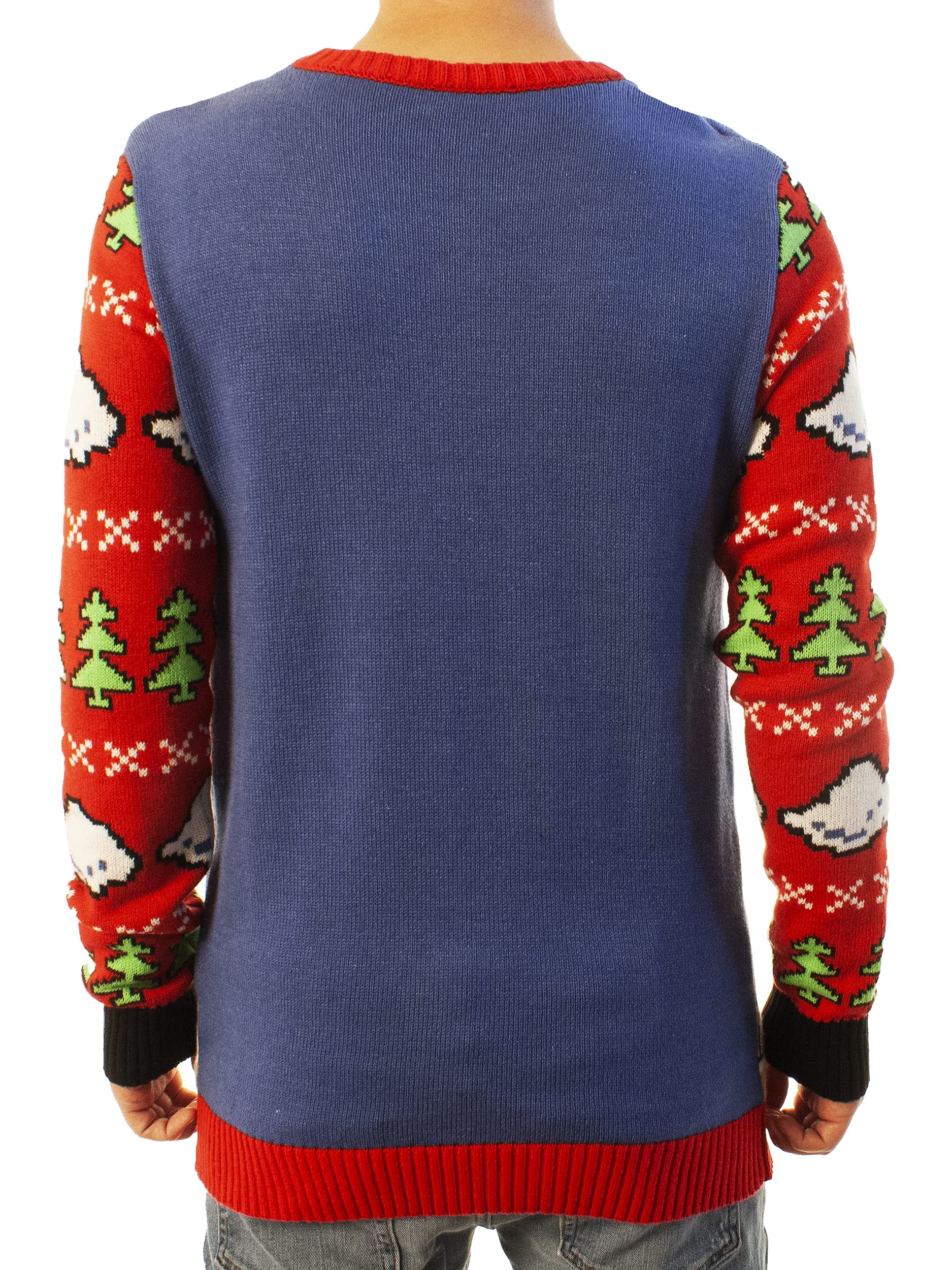 Ugly Christmas Party Sweater Unisex - Super Santa -Medium Super Santa Blue