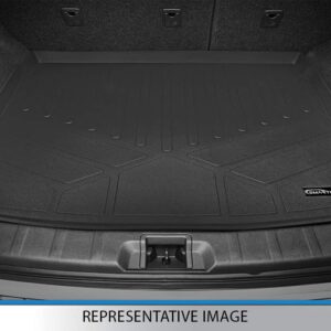 SMARTLINER Custom Fit 2 Row Floor Mats & Cargo Liner Behind 2nd Row (Upper Deck) Set Black Compatible with 2021-2022 Chevrolet Trailblazer (FWD only)