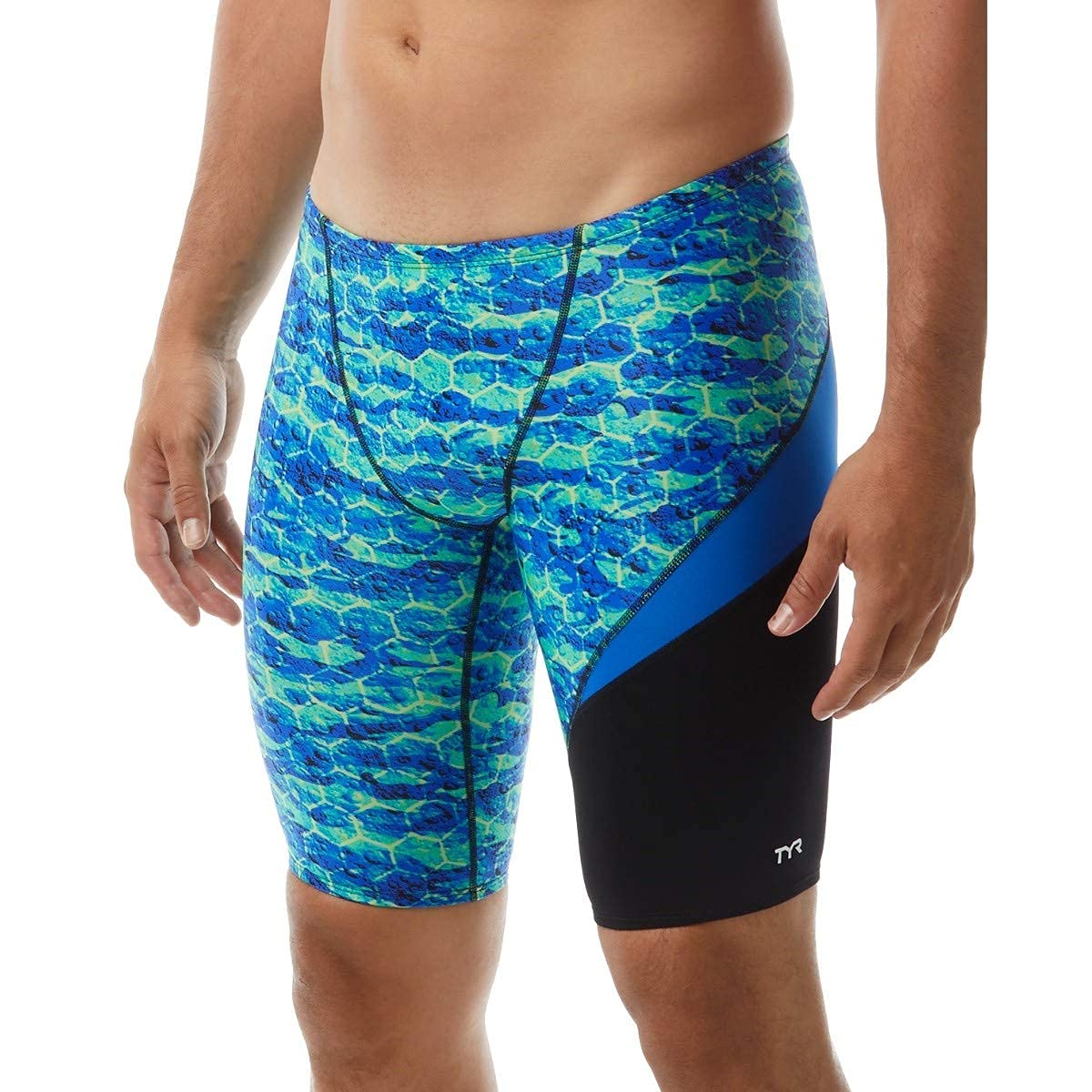 TYR Agon Wave Jammer, Blue/Green, 38.0