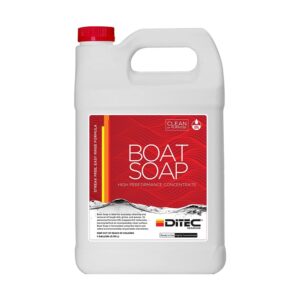 ditec marine boat soap, 1 gallon | reliable marine cleaning products | streak-free formula boat cleaner | high performance marine safe boat soap | premium boat wash concentrate