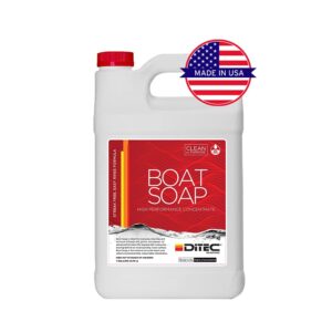 DITEC Marine Boat Soap, 1 Gallon | Reliable Marine Cleaning Products | Streak-Free Formula Boat Cleaner | High Performance Marine Safe Boat Soap | Premium Boat Wash Concentrate