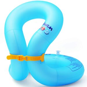 hyfoo floaties swim vest for child, portable inflatable pool floats swimming ring with adjustable safety buckle, safety swim arm bands with double surround air bag, durable float tube for kids/adult