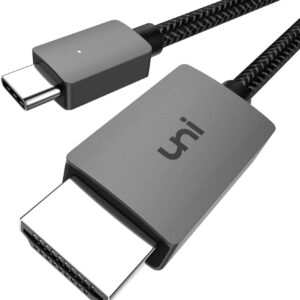 uni USB C to HDMI Cable 10FT 4K@30Hz, USB Type C to HDMI Cable for Home Office, [Thunderbolt 3/4 Compatible] with MacBook Pro/Air, iPhone 15 Pro/Max, Galaxy S8-S23, Surface Book 2, XPS, Chromebook