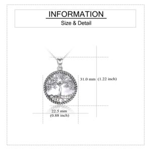 ONEFINITY Tree of Life Necklace Sterling Silver Mother of Pearl Tree of Life Pendant Jewelry for Women Men Gifts