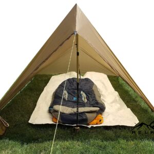 RELK Ultralight Tyvek Ground Cloth - Tyvek Tarp - Tent Footprint with Grommeted Corners - Backpacking or Camping - 4.5 Ft x 8 Ft