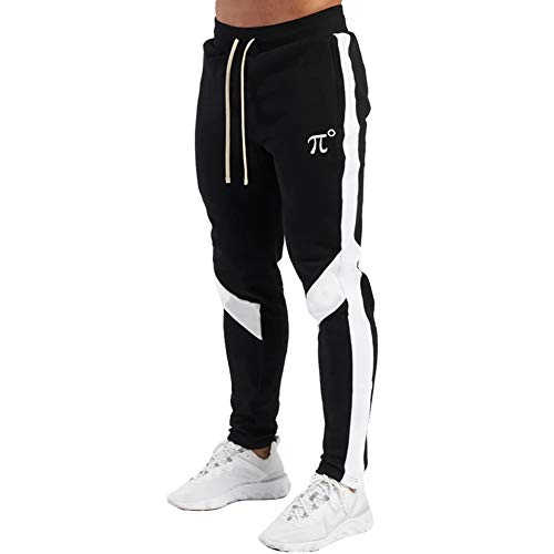 PIDOGYM Men's Track Pants,Slim Fit Athletic Sweatpants Joggers with Zipper Pockets Black