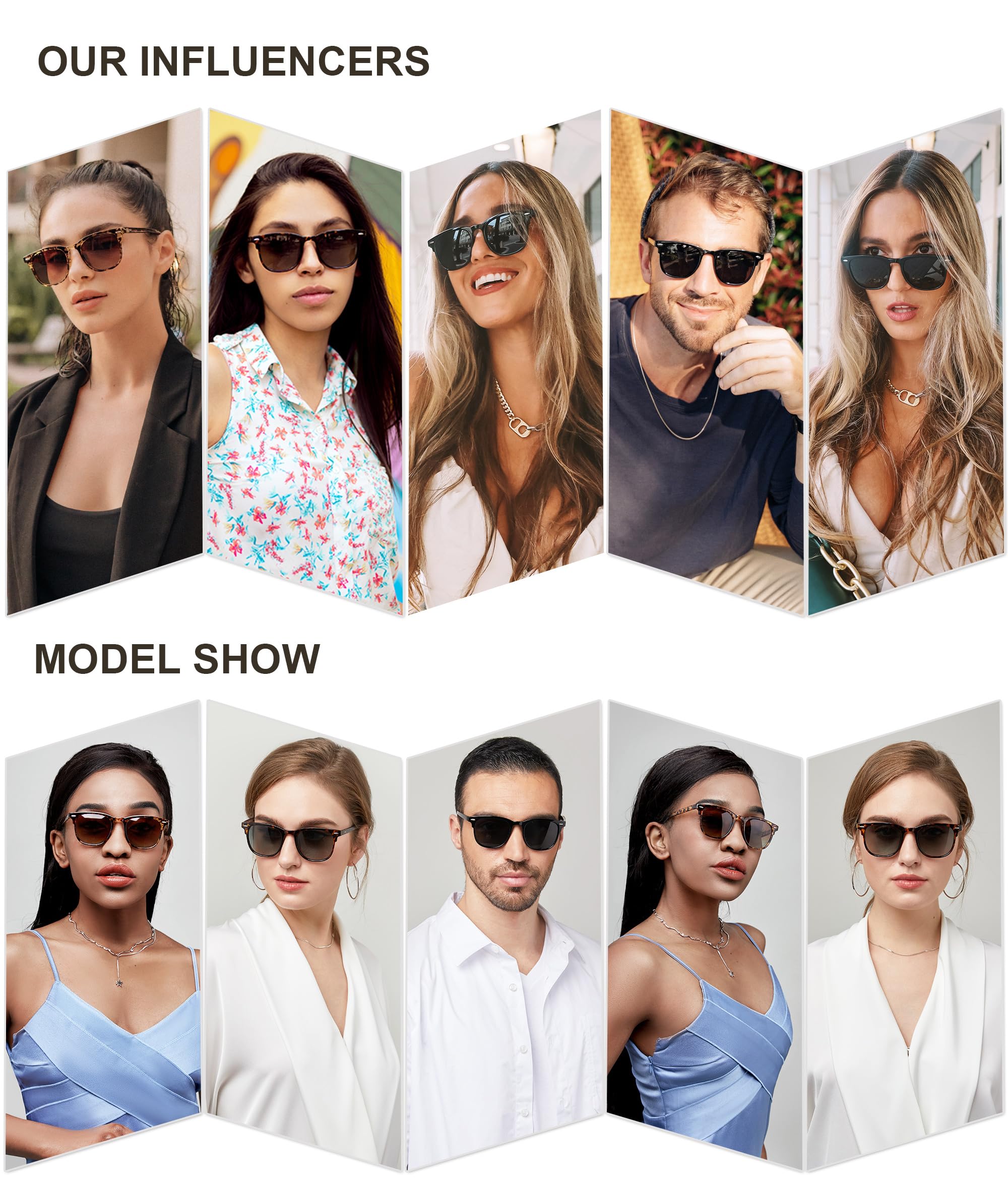 SOJOS Retro Vintage Square Polarized Sunglasses for Women Men UV Protection Lens TR90 Frame Sunglasses SJ2112 with Black Frame/Grey Lens