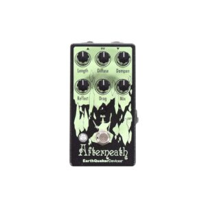 earthquaker devices afterneath v3 enhanced otherworldly reverberation machine, black & lime green (chicago music exchange exclusive)