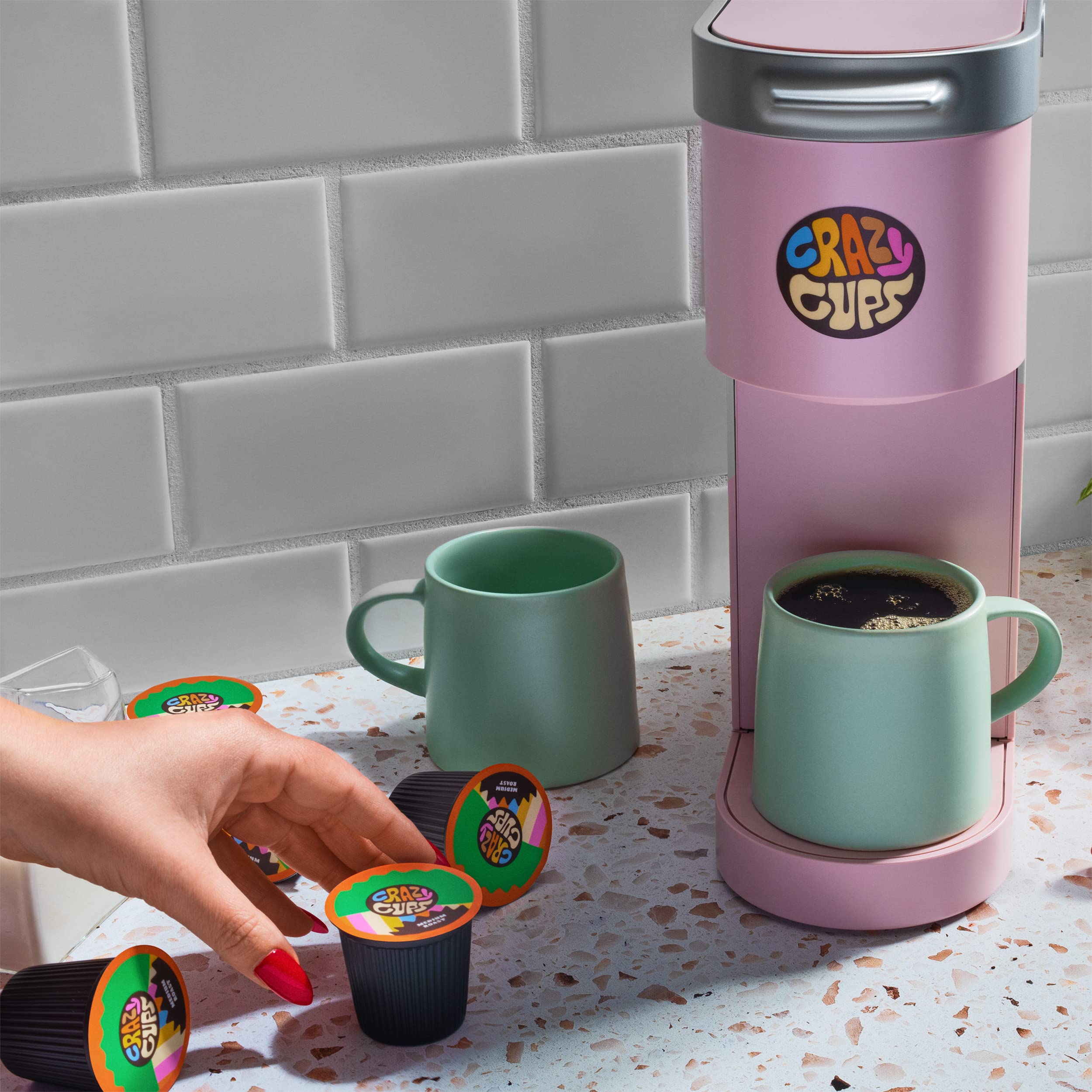 Crazy Cups Flavored Hot or Iced Coffee for Keurig K-Cup Machines, Better Than Hazelnut, Recyclable Pods, 22 Count