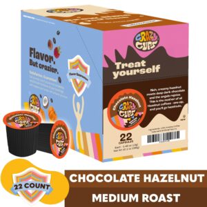 Crazy Cups Flavored Hot or Iced Coffee for Keurig K-Cup Machines, Better Than Hazelnut, Recyclable Pods, 22 Count