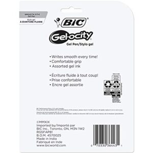 BIC Gel-ocity Smooth Stick Gel Pens, Fine Point, 0.5mm, Assorted Ink (8 Pack)