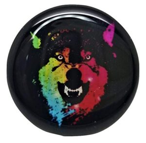 pierced republic multi-color wolf ear plugs - acrylic screw-on - 10 sizes - *pair* (1/2" (12mm))