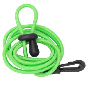 vbestlife life kayak paddle leash, 50in bungee rope fishing rod leash cord canoe paddle leash(green)