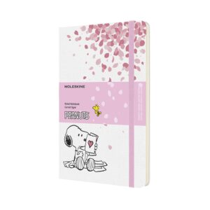 moleskine limited edition peanuts sakura notebook, hard cover, large (5" x 8.25"), ruled/lined, graphic 1, 240 pages