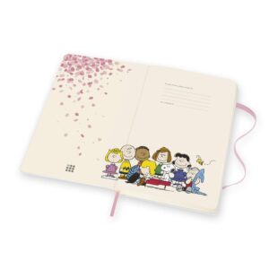 Moleskine Limited Edition Peanuts Sakura Notebook, Hard Cover, Large (5" x 8.25"), Ruled/Lined, Graphic 1, 240 Pages