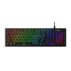 hyperx alloy origins - mechanical gaming keyboard - software-controlled light & macro customization - compact form factor - linear switch red - rgb led backlit (renewed)