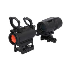 sig sauer romeo-msr black compact red dot sight and juliet3 micro ultra-compact lightweight waterproof magnifier combo kit (sorj72001)