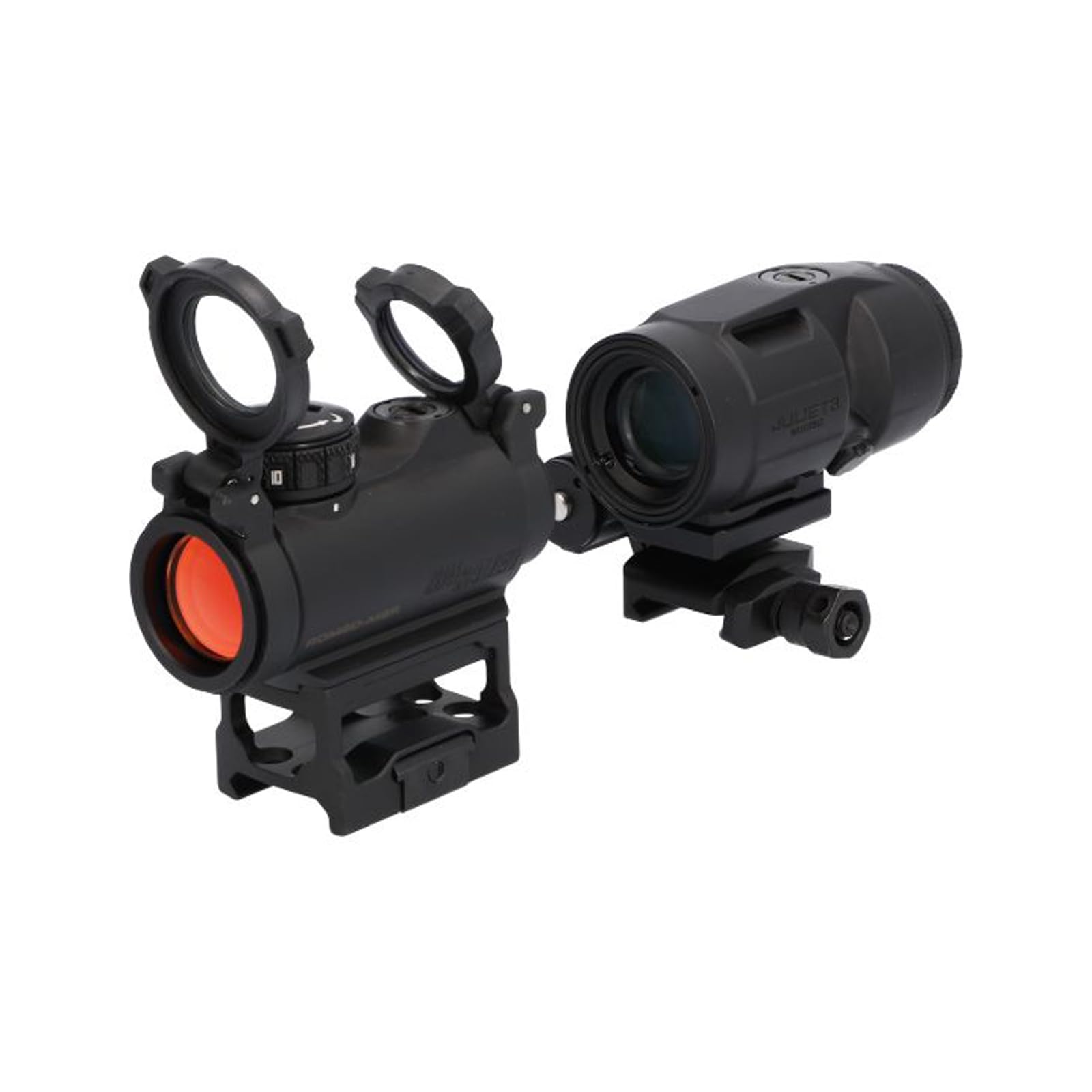 Sig Sauer Romeo-MSR Black Compact Red Dot Sight and Juliet3 Micro Ultra-Compact Lightweight Waterproof Magnifier Combo Kit (SORJ72001)