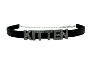 kitten choker submissive kawaii cute collar necklace letters leather