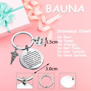 BAUNA X-Ray Tech Keychain Radiology Technologist Gift X-Ray Graduate Gifts