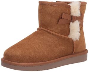 koolaburra by ugg, victoria mini boot, chestnut, 5 big kid