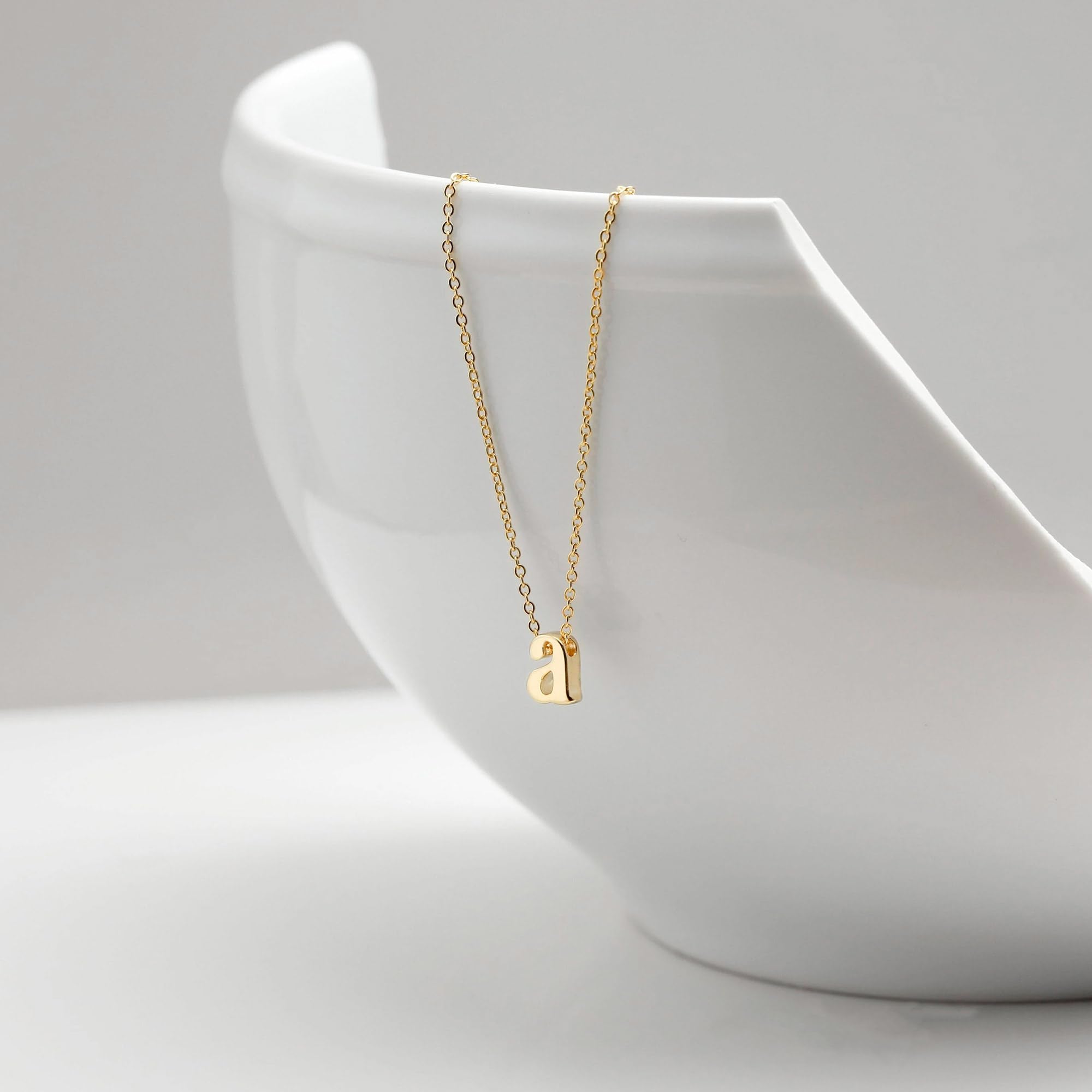 MONOOC Easter Gifts for Teens - Lowercase K Initial Necklace Tiny Initial Necklaces for Women Teen Girls Gold Necklace Letter Necklace Gold Initial Necklaces for Women Gold Jewelry Easter Gifts