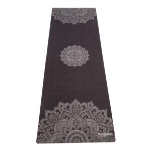 yoga design lab | travel yoga mat | 2-in-1 mat+towel | lightweight, foldable, eco luxury | ideal for hot yoga, bikram, pilates, barre, sweat | 1.5mm thick | includes strap (mandala black, 1.5mm)