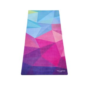 yoga design lab | the kids yoga mat | eco-friendly + supportive + colorful childrens play mat | non toxic | ideal for yoga, gymnastics, exercise, athletics | includes carrying strap! (geo, 4 mm)